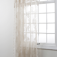 Carly Lace Panel with attached Valance | Renaissance Home Fashion