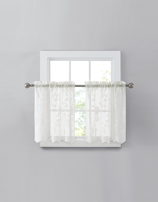 Lacey Lace Tier Pair, Swag Pair & Insert Valance | Renaissance Home Fashion