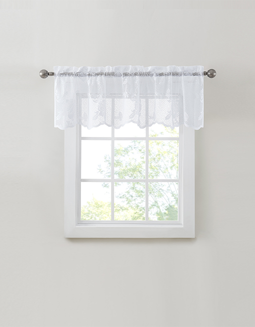 Lacey Lace Tier Pair, Swag Pair & Insert Valance | Renaissance Home Fashion